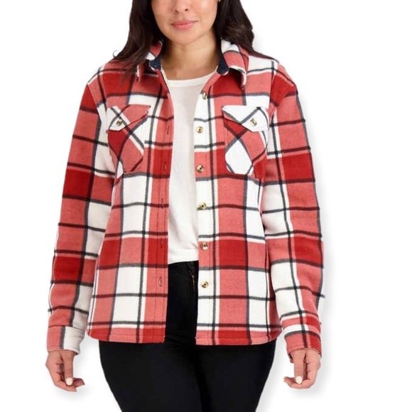 Sage | Tops | Sage Xxl Plaid Fleecelined Shacket Nwt Price Firm | Poshmark